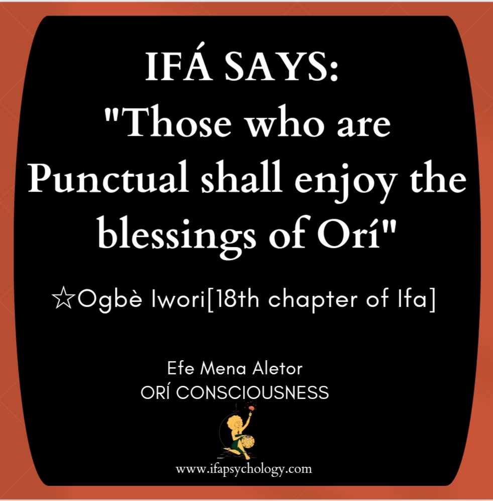 𝐈𝐅Á 𝐒𝐀𝐘𝐒: "𝐓𝐇𝐎𝐒𝐄 𝐖𝐇𝐎 𝐀𝐑𝐄 𝐏𝐔𝐍𝐂𝐓𝐔𝐀𝐋 𝐒𝐇𝐀𝐋𝐋 𝐄𝐍𝐉𝐎𝐘 𝐓𝐇𝐄 𝐁𝐋𝐄𝐒𝐒𝐈𝐍𝐆𝐒 𝐎𝐅 𝐎𝐑Í ...